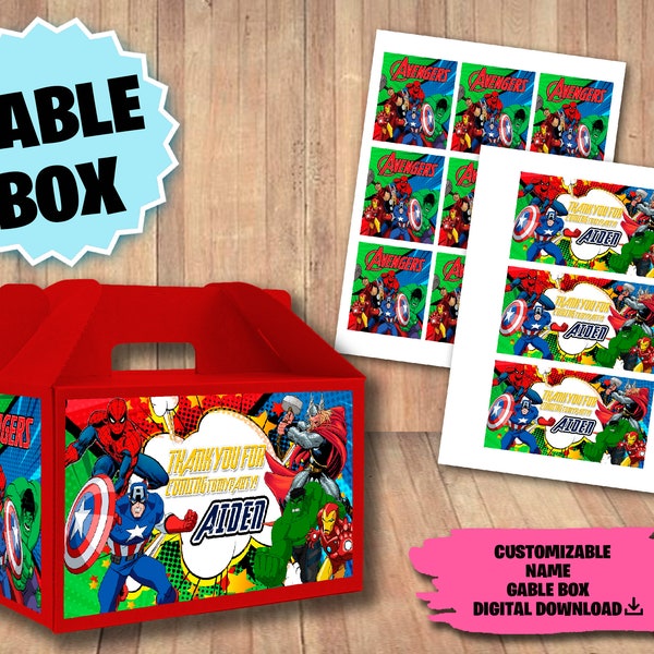 Printable Avengers Party Labels - Etsy