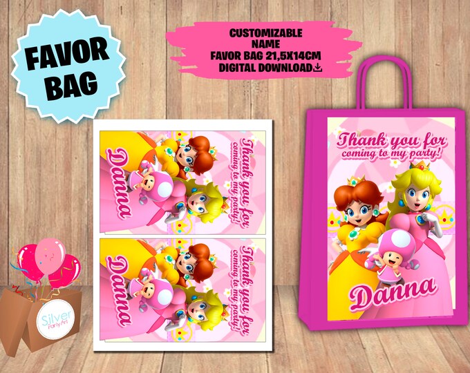 Princess Peach Chip Bag Birthday Party Potato Labels Labels Printables ...