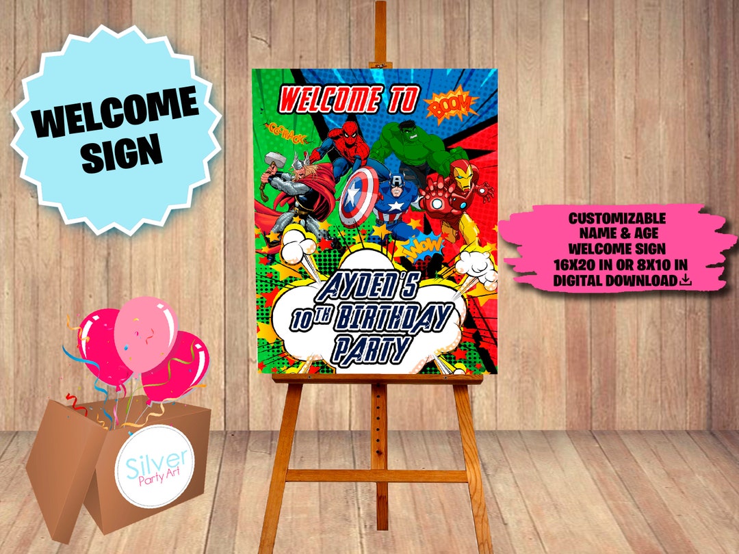 Buy Avengers Welcome Sign, Welcome Poster, Printable Avengers Welcome ...