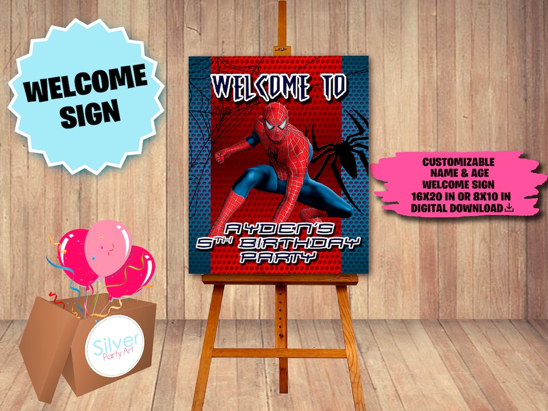 Spiderman Welcome Sign, Welcome Poster, Spiderman Welcome Sign, Welcome ...