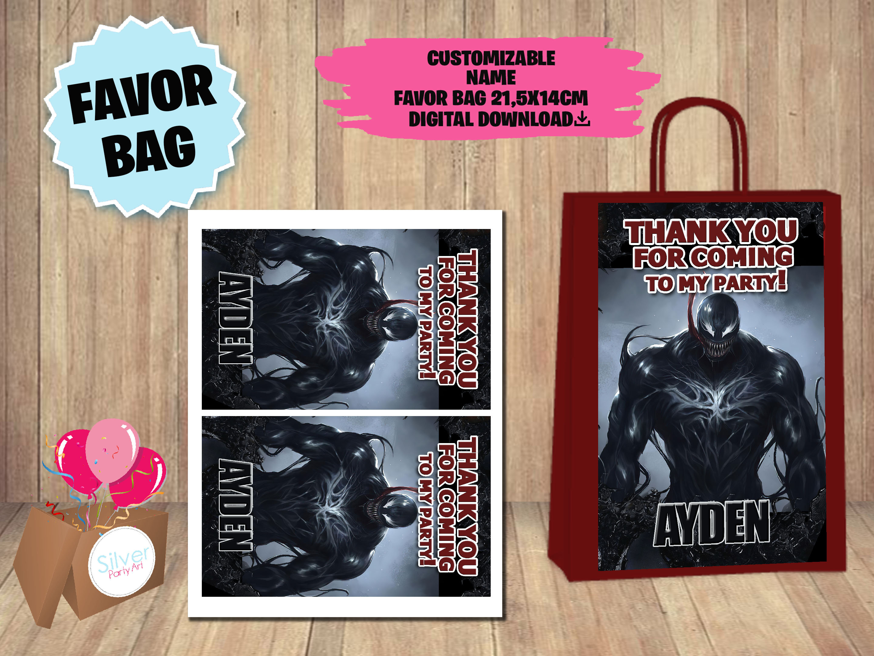 Labels for VENOM Party Pack Chip Bag Favor Bag Juice - Etsy