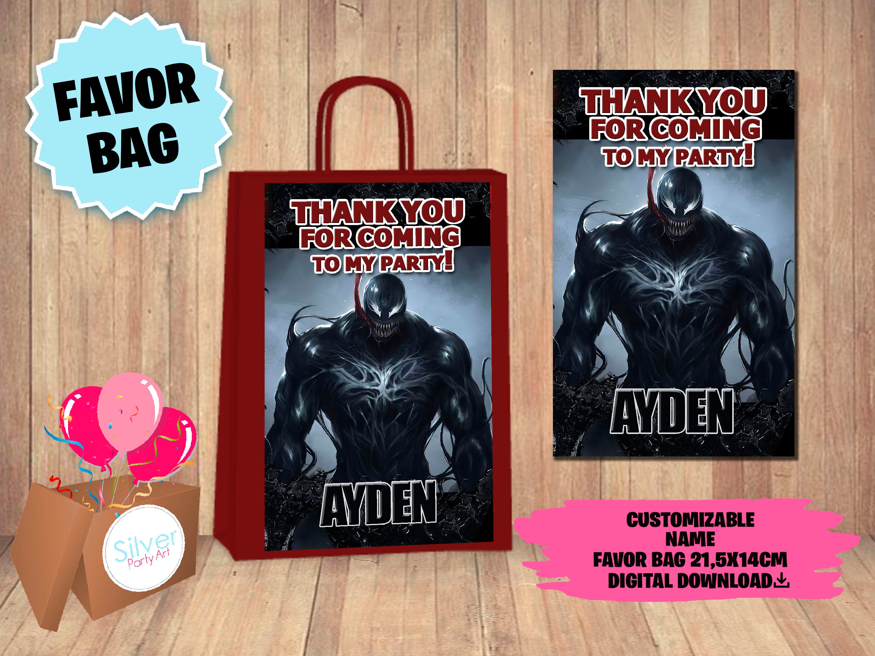 Labels for VENOM Party Pack Chip Bag Favor Bag Juice - Etsy