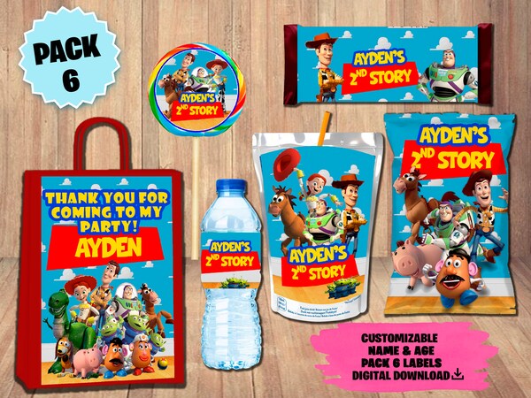 Digital Toy Story Two Infinity and Beyond Chip Bag/treat Bag Template ...