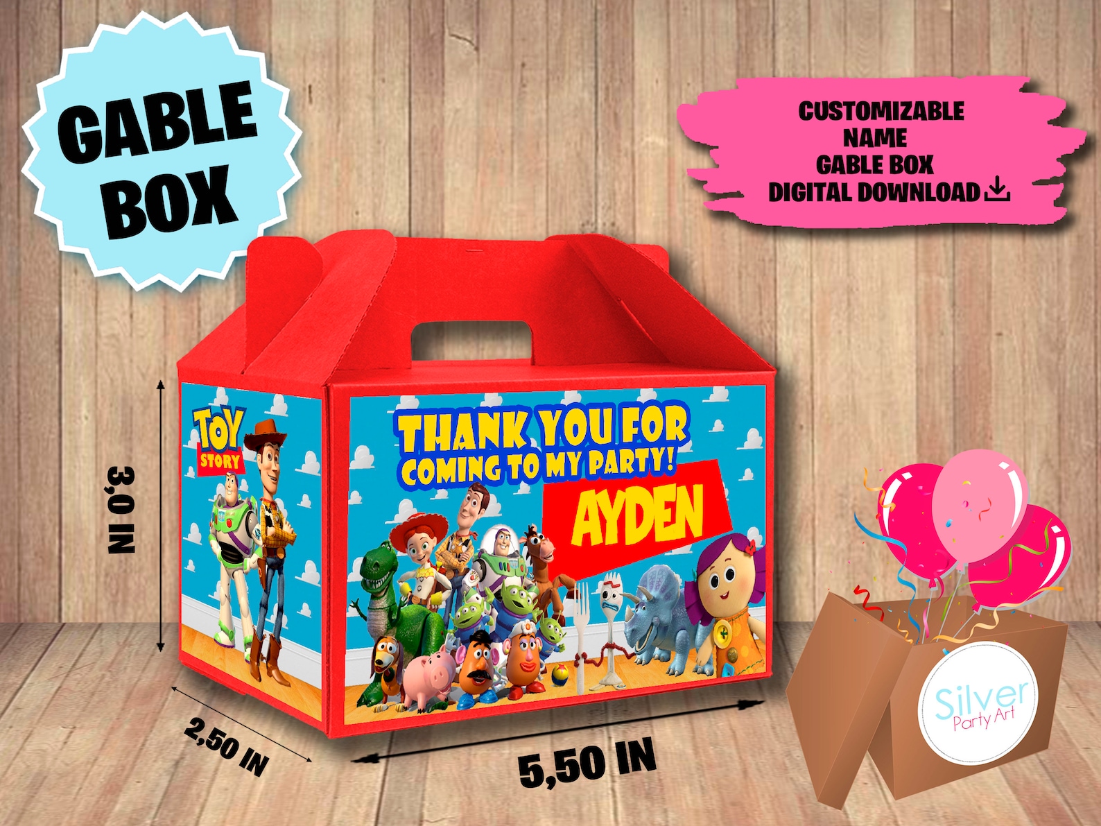 Labels for Toy Story Birthday Party Toy Story Gable Box - Etsy