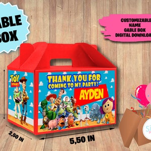 Labels for Toy Story Birthday Party - Toy Story Gable Box Label - Toy ...