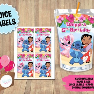 Label for Lilo and Stitch Party - Juice Labels - Drink Label - DIGITAL ...