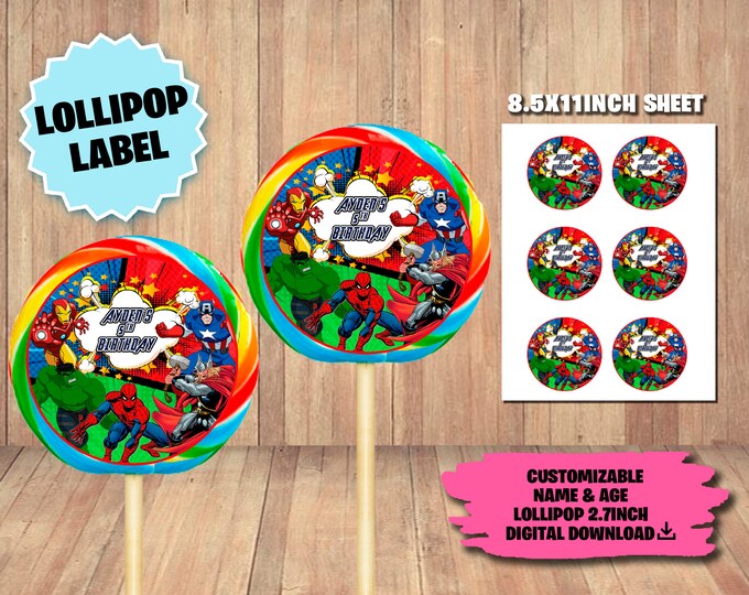 Label for Princess Peach Party Lollipop Label DIGITAL DOWNLOAD Princess ...