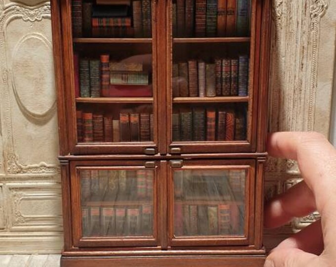 12th Scale Antique Wooden Library Cabinet. - Etsy