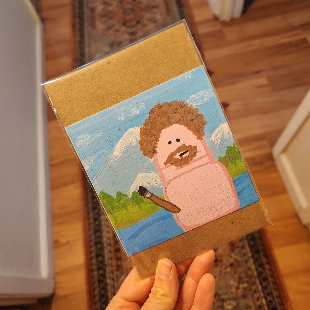 Bob Ross, If He Was a Worm! (art Print) - Etsy