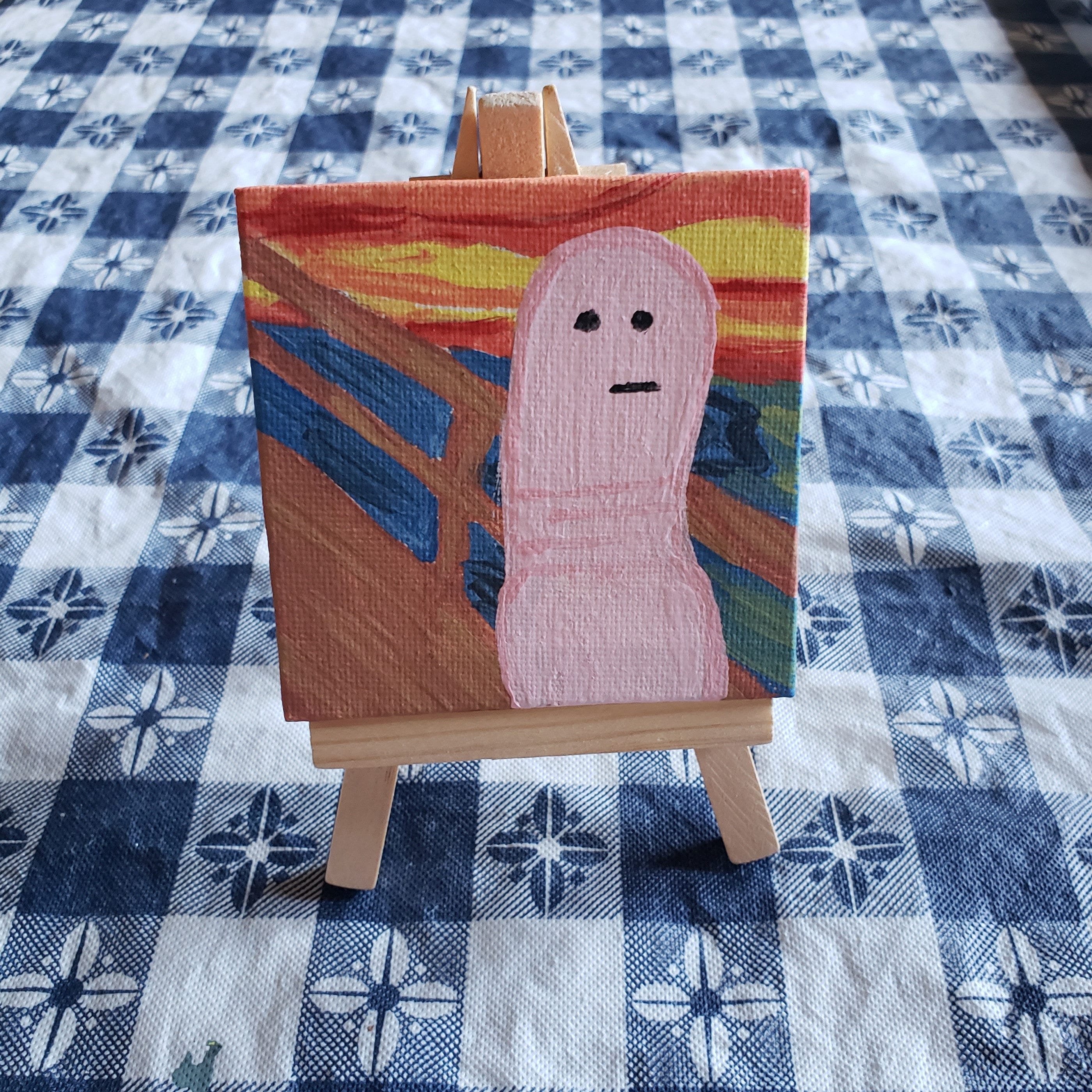 Scream but With a Worm art Print | Etsy