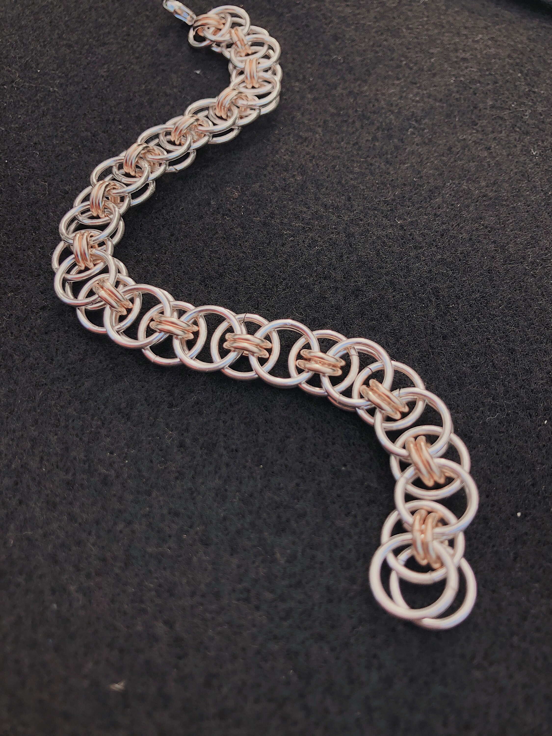 Sterling Silver and Gold Filled Helm Chain Bracelet - Etsy