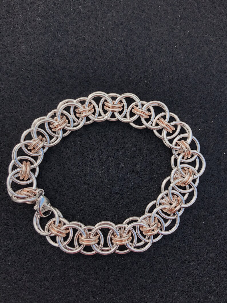 Sterling Silver and Gold Filled Helm Chain Bracelet - Etsy