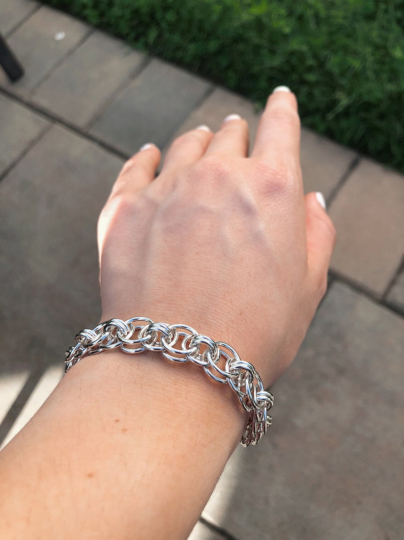 Sterling Silver Helm Chain Bracelet - Etsy
