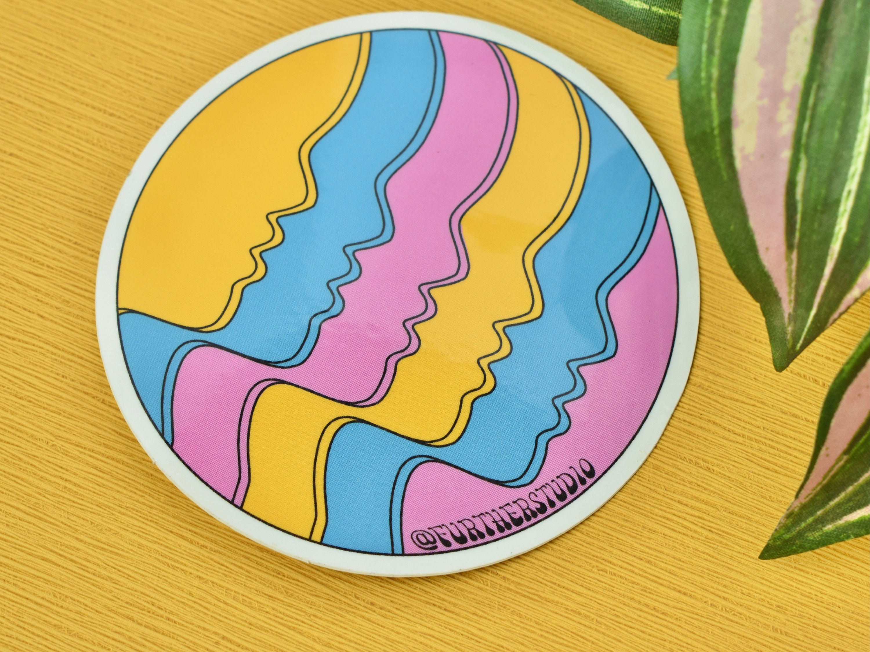 3 Retro Vinyl Sticker Come Together Design Psychedelic - Etsy