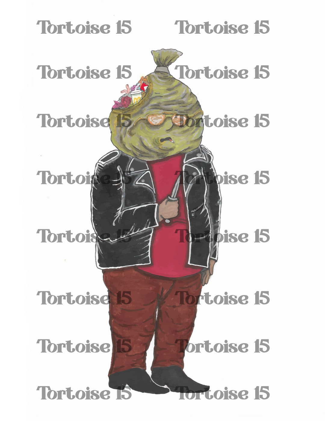 Garbage Brain Print - Etsy