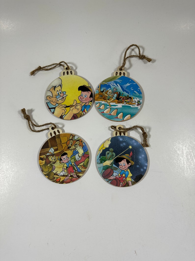 Disney Pinocchio Ornament Set of Four - Etsy