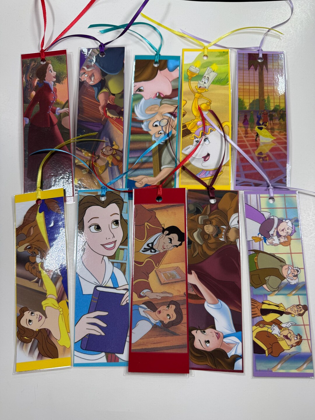 Disney Beauty and the Beast Bookmark Set of Ten - Etsy