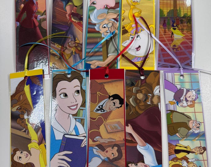 Disney Beauty and the Beast Bookmark Set of Ten - Etsy