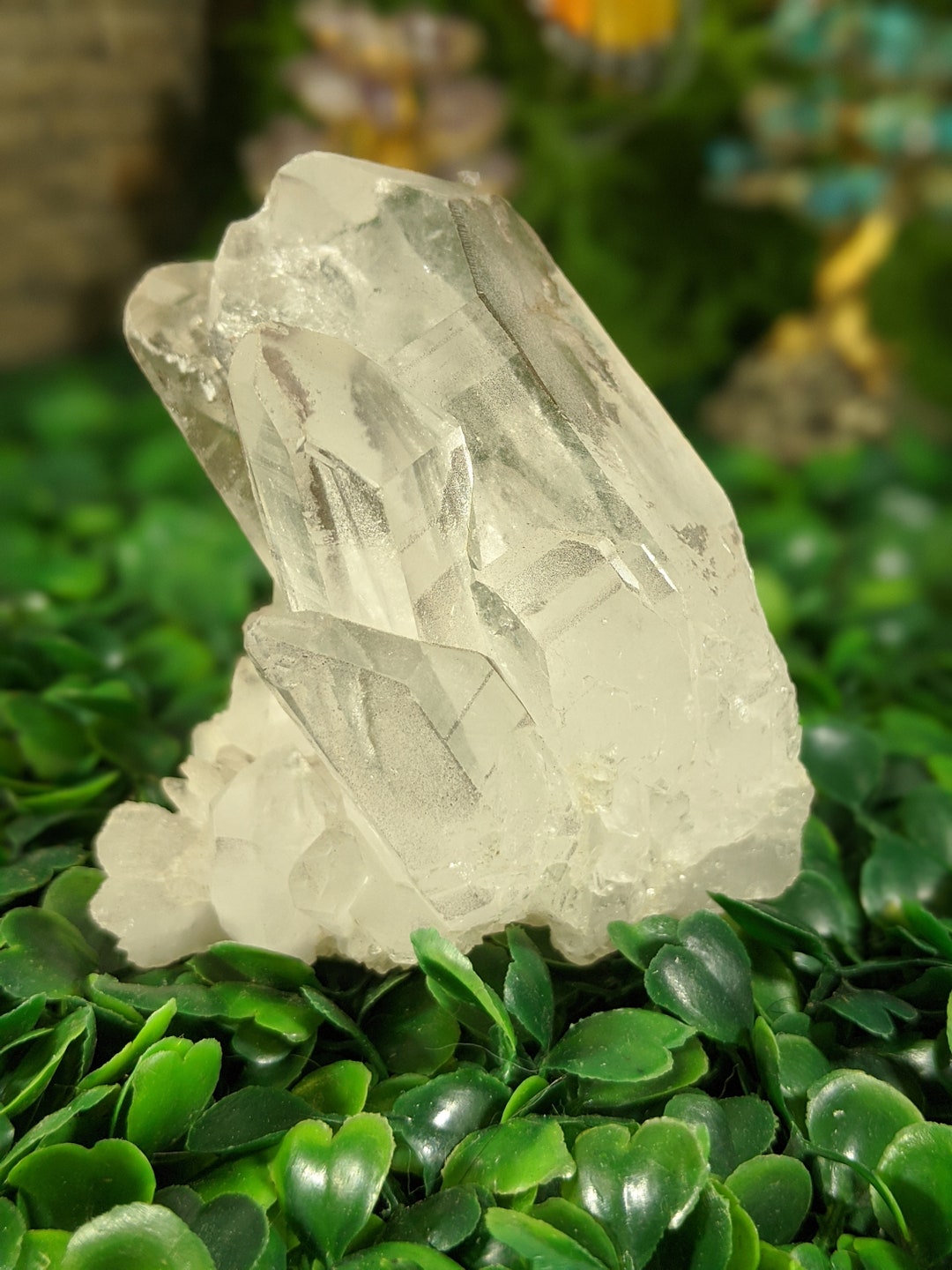 White Quartz Cluster Self Stand Crystal Home Decor Healing Feng Shui ...