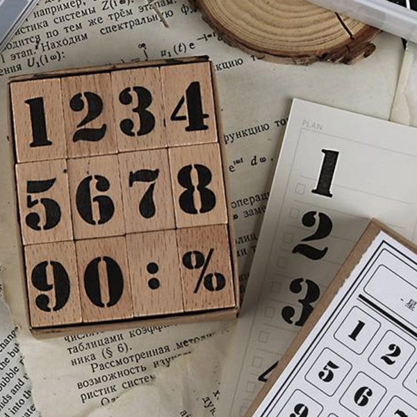 Number Stamp Set - Etsy