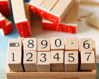 Number Rubber Stamp - Etsy
