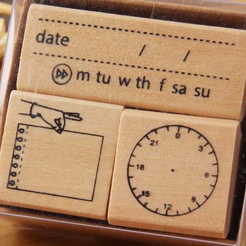 Cute Mini Clock Stamp for Planner Diary Journal Decoration | Etsy