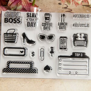 Clear Diary Planner Stamps Set Art Journal Scrapbook - Etsy