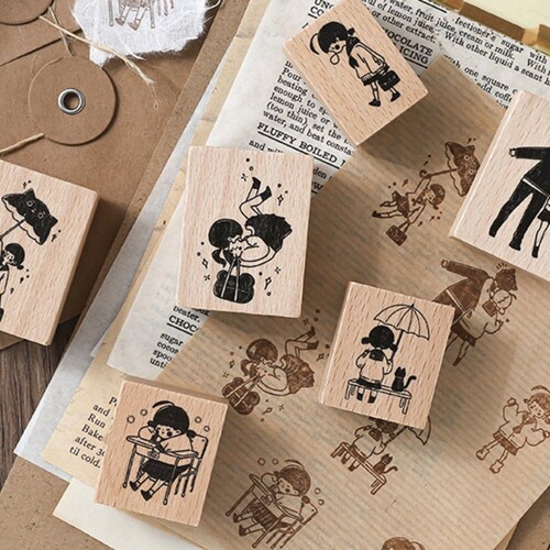 Cute Wooden Rubber Stamp for Scrapbooking Diary Album Journal - Etsy