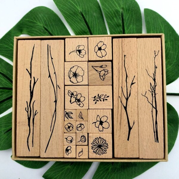 Floral Rubber Stamp - Etsy