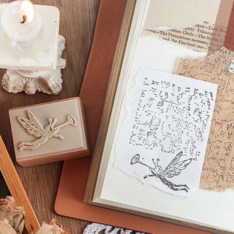 Cute Angel Note Stamp for Scrapbooking Journaling Paper - Etsy