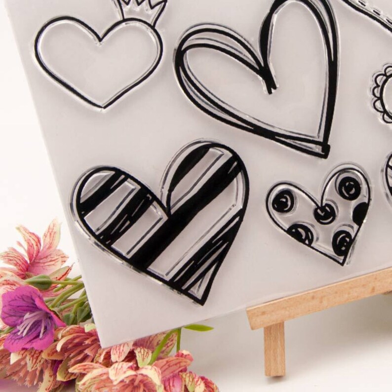 Cute Heart Stamp Set for Kids Girls Mother's Day DIY - Etsy
