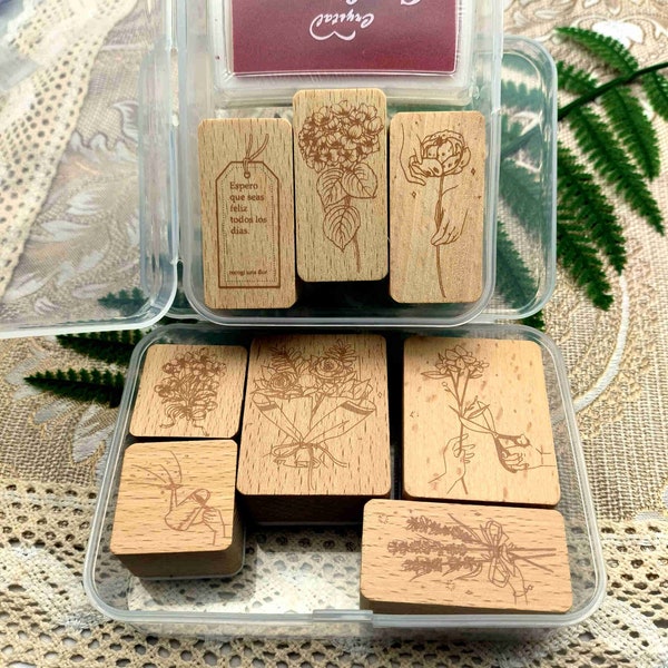 Flower Rubber Stamps - Etsy
