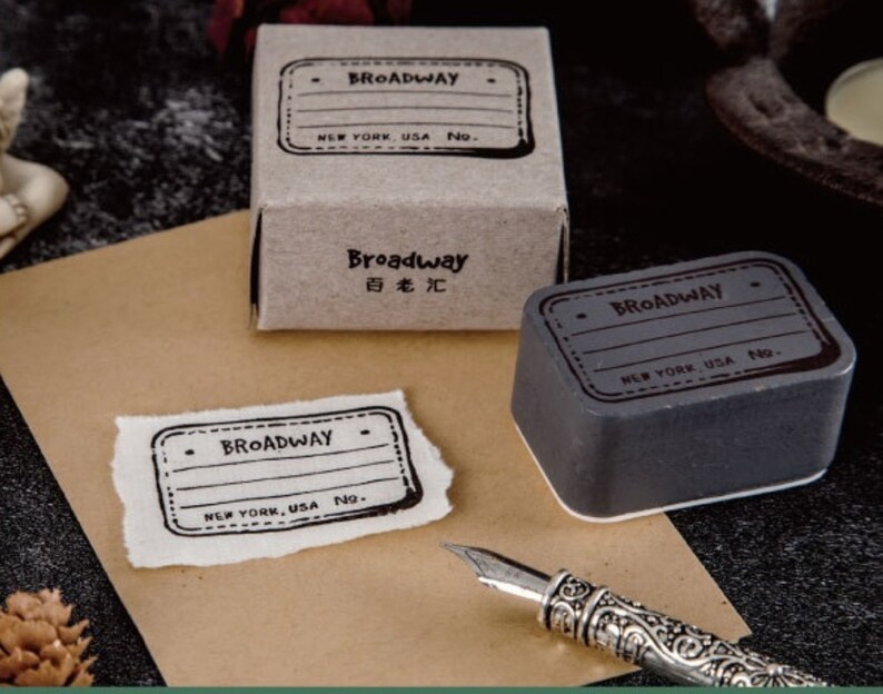 Vintage Wood Rubber Stamps Travel Stamp Journal Notebook - Etsy