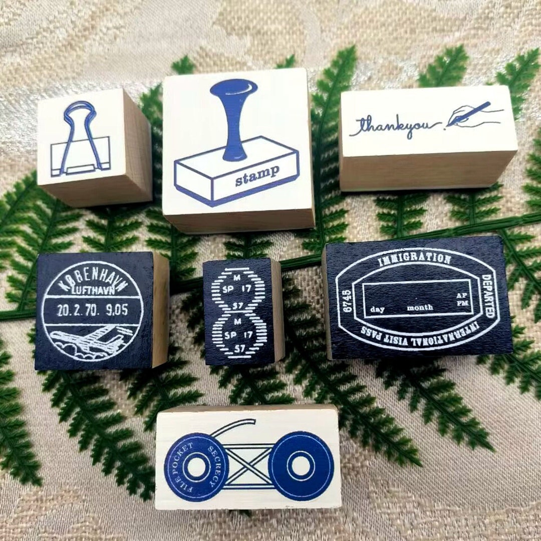 Antique Rubbe Stamp Wood for Envelope Seal Card Making Planner - Etsy