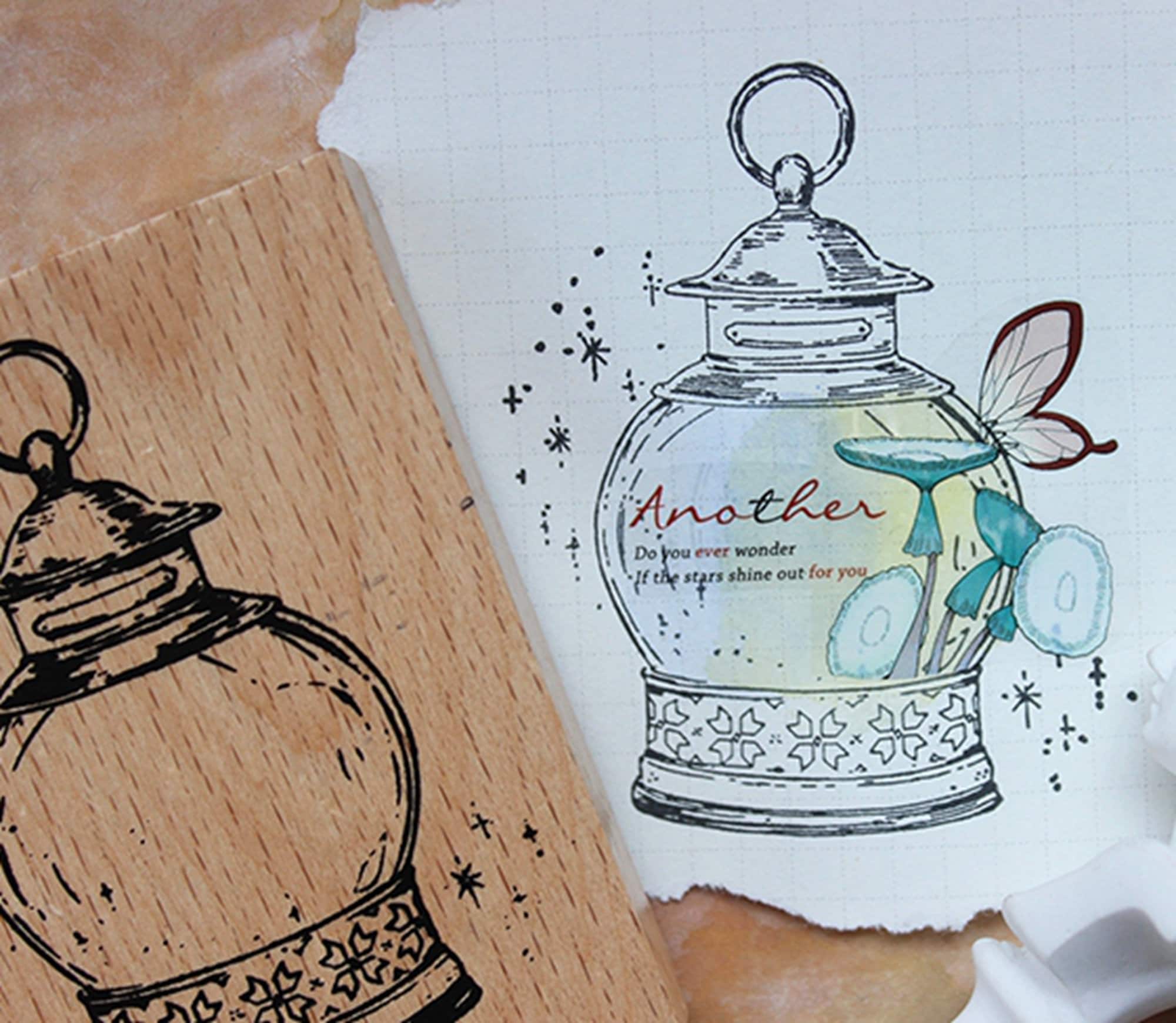 UPseries Wood Rubber Stamp Card Making Scrapbooking Art | Etsy