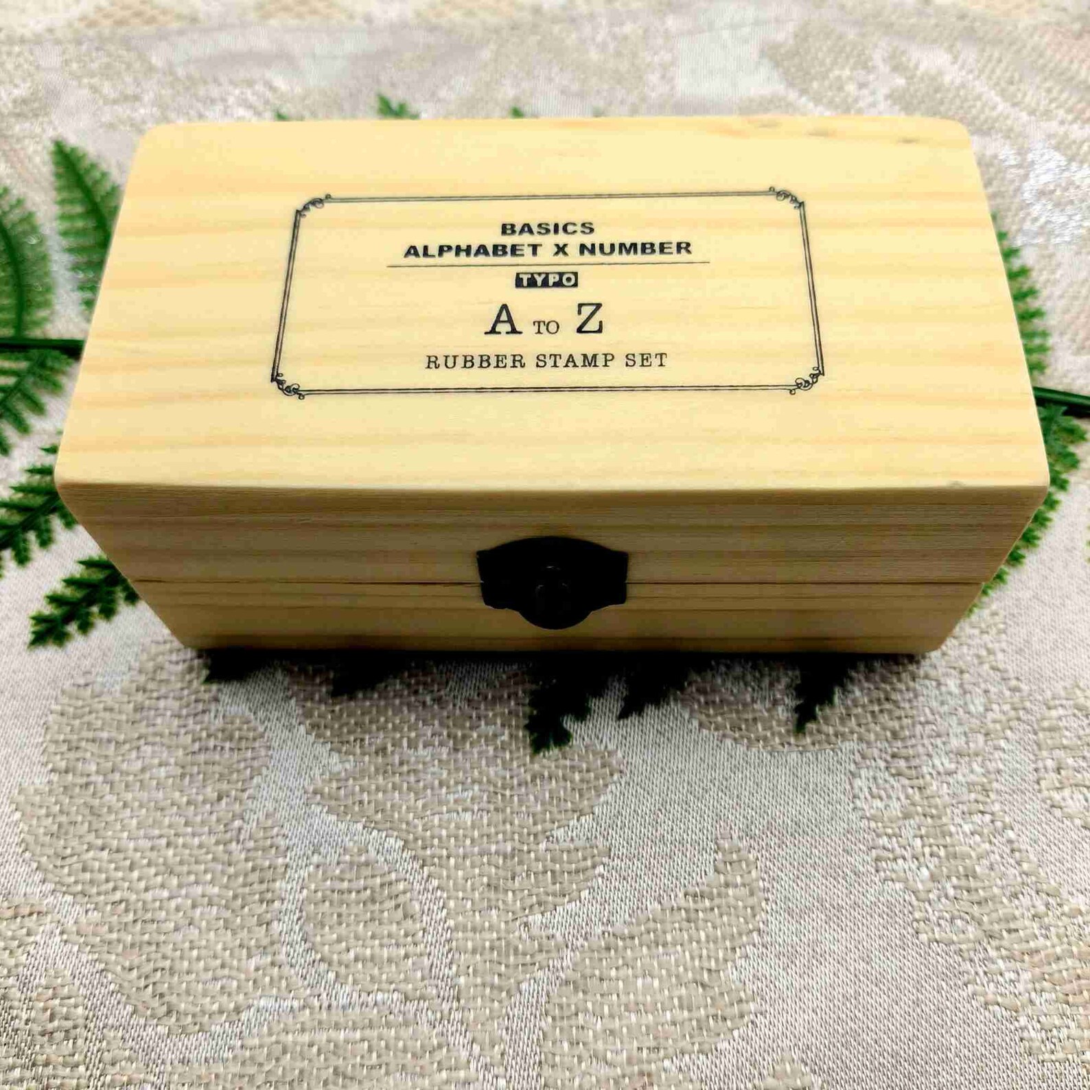 Alphabet Wood Rubber Stamps Set With Box Black Ink Pad Letter - Etsy