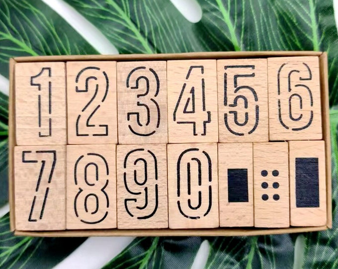 Large Rubber Numbers Stamp Set, Diary Stamp 10pcs - Etsy