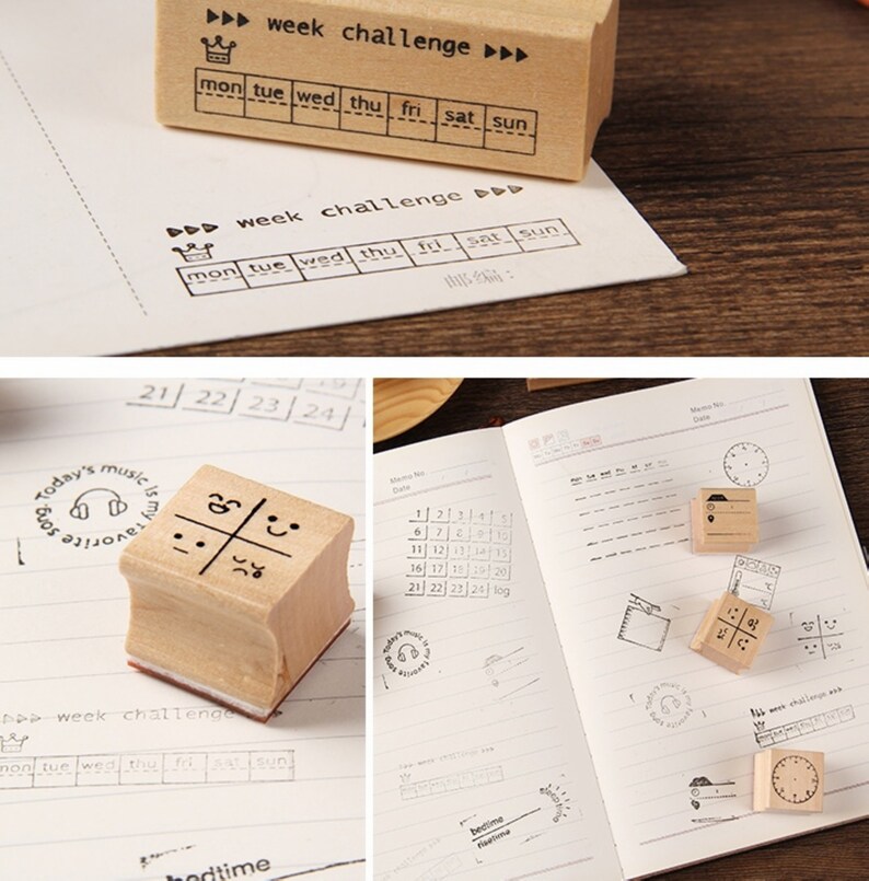 Clock in Planner Stamps Workweekly Planner Stamp Weather - Etsy