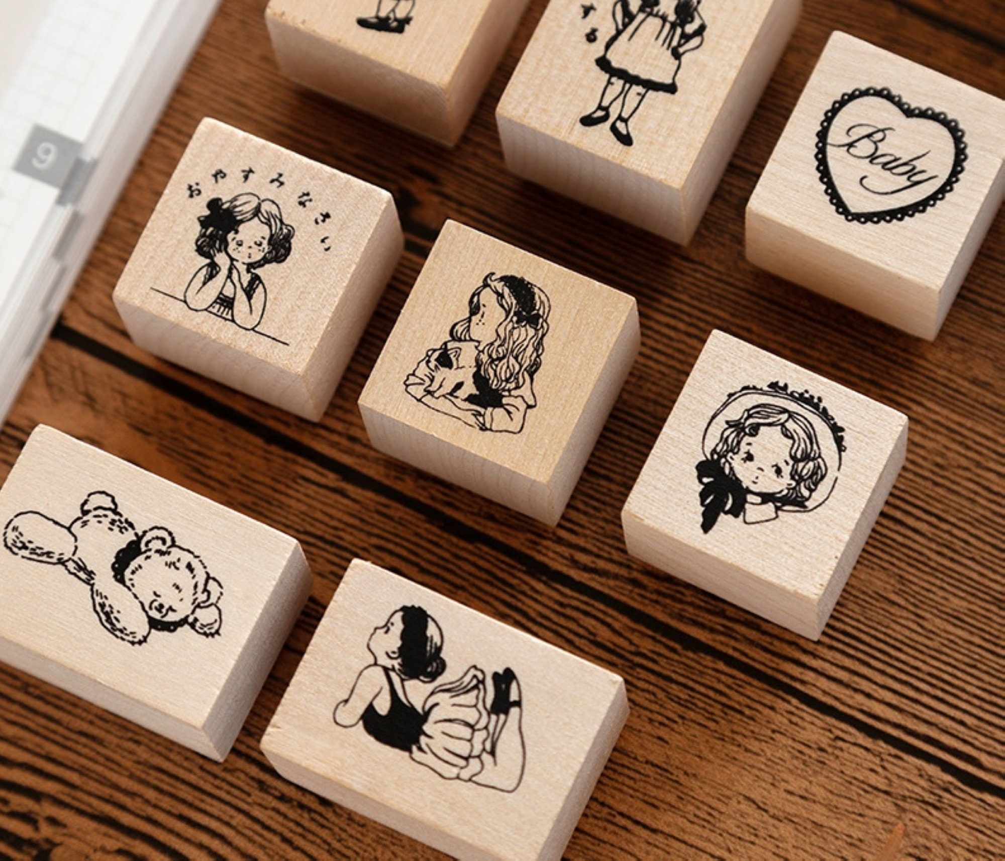Cute Girl Diary Stamp Wooden Rubber Stamp Scrapbook Journal | Etsy