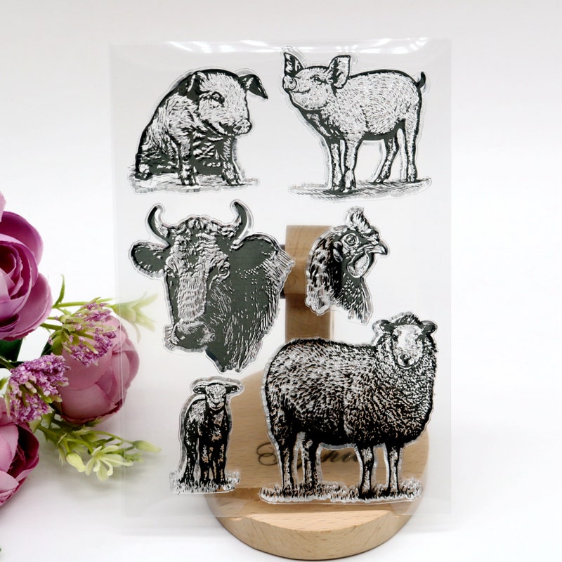 Pig Rubber Stamp - Etsy