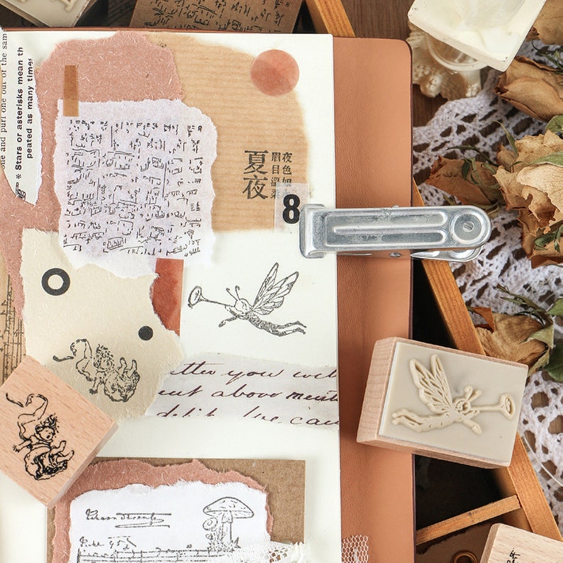 Cute Angel Note Stamp for Scrapbooking Journaling Paper - Etsy