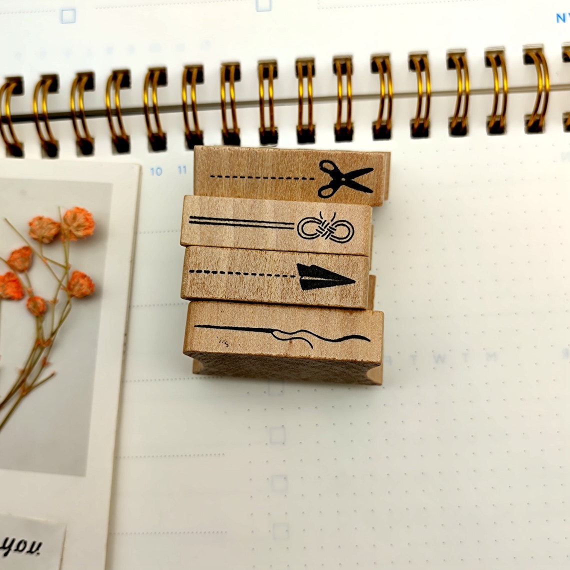 Lovely Line Break Stamps Split Line Wood Rubbe Stamps Set of - Etsy