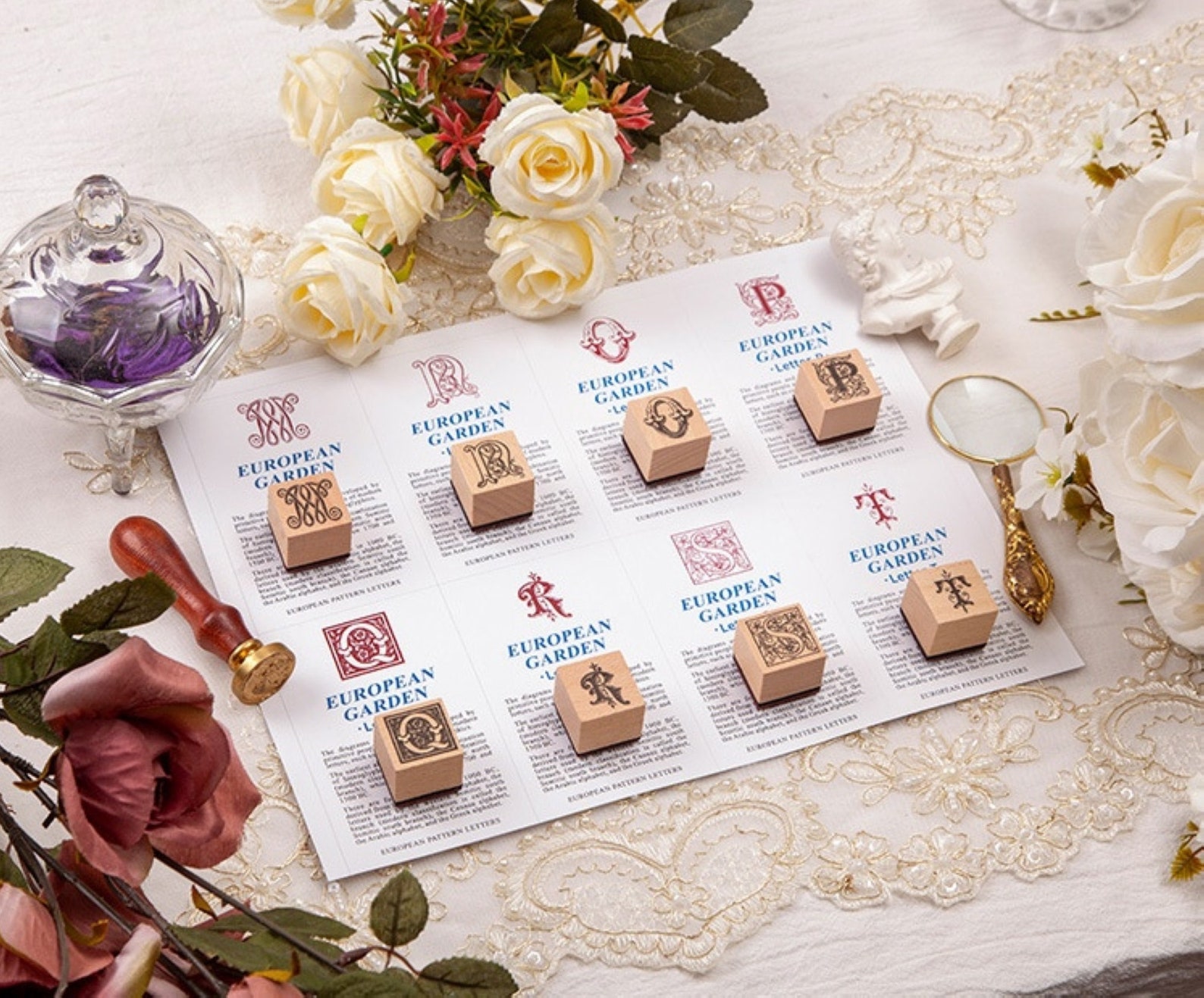 Pretty 26 Letters Stamp Alphabet Wooden Rubber Stamp for Card | Etsy