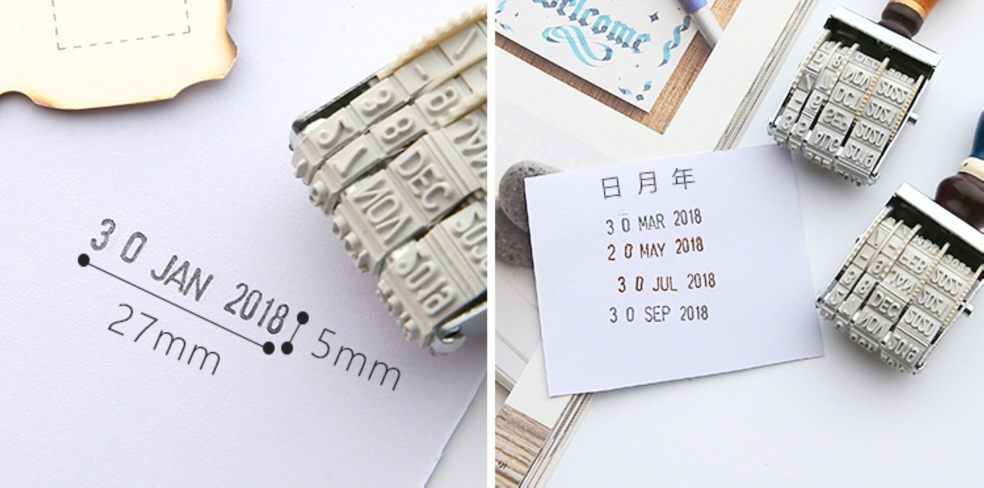 Vintage Date Stamp With Wooden Base Calendar Roller Stamp - Etsy Canada