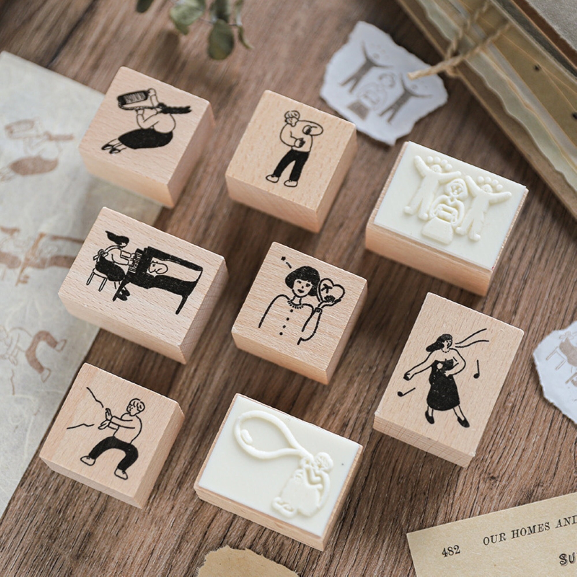 Cute Diary Stamp Journal Planner Decorate DIY Wood Rubber | Etsy