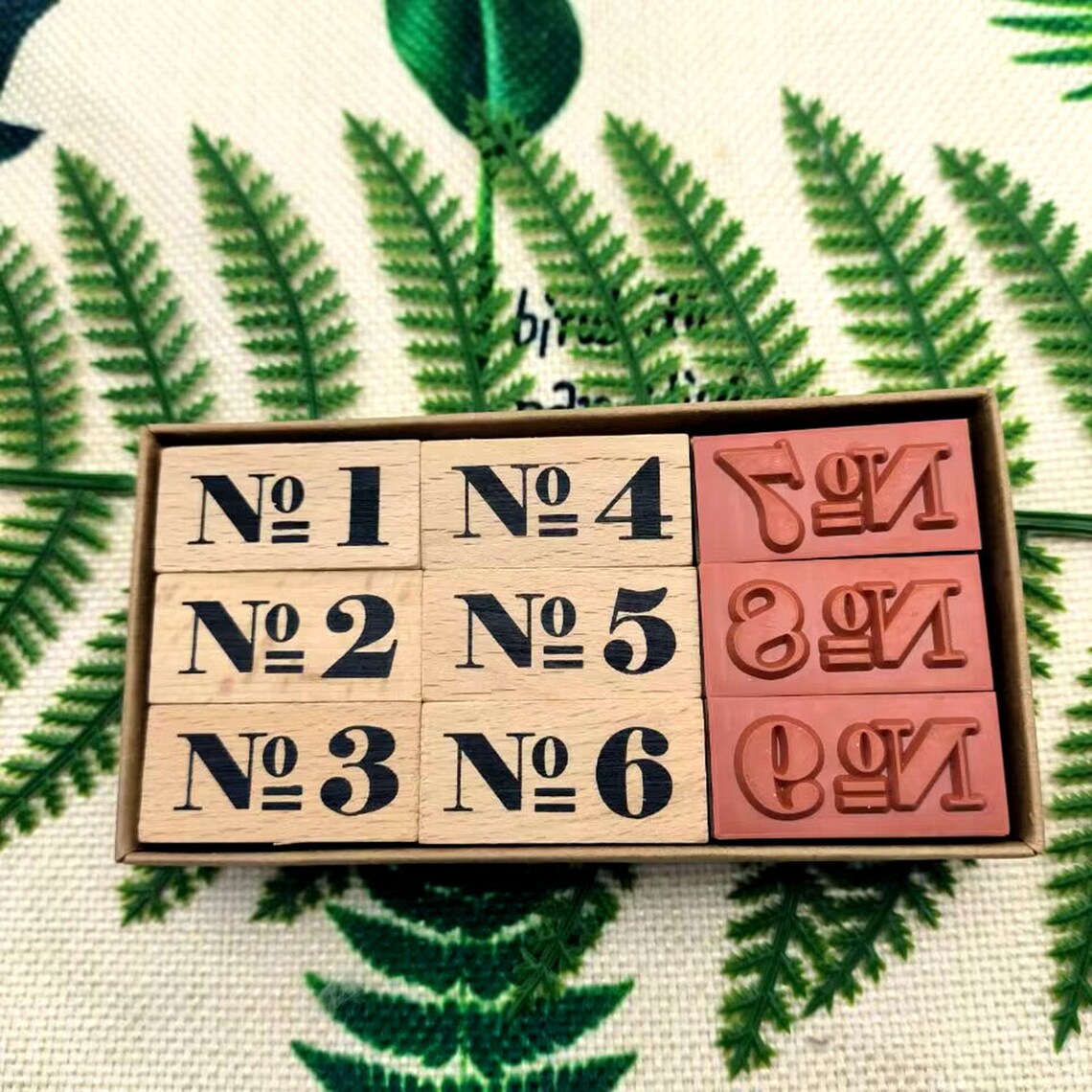 Vintage Number Rubber Stamp Set Diary Journaling Planner Stamps - 9 Pcs ...