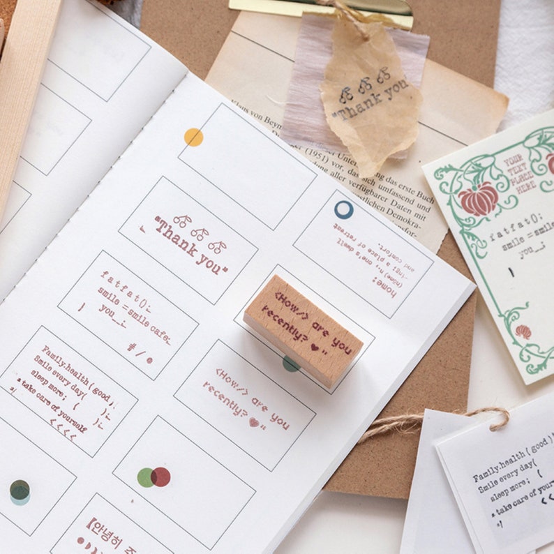 Greeting Stamp Letters Wooden Rubber Stamp for Card Making | Etsy