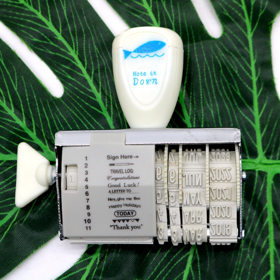 Roller Date Stamp,calendar Stamps With Decorative Pattern for Planner ...