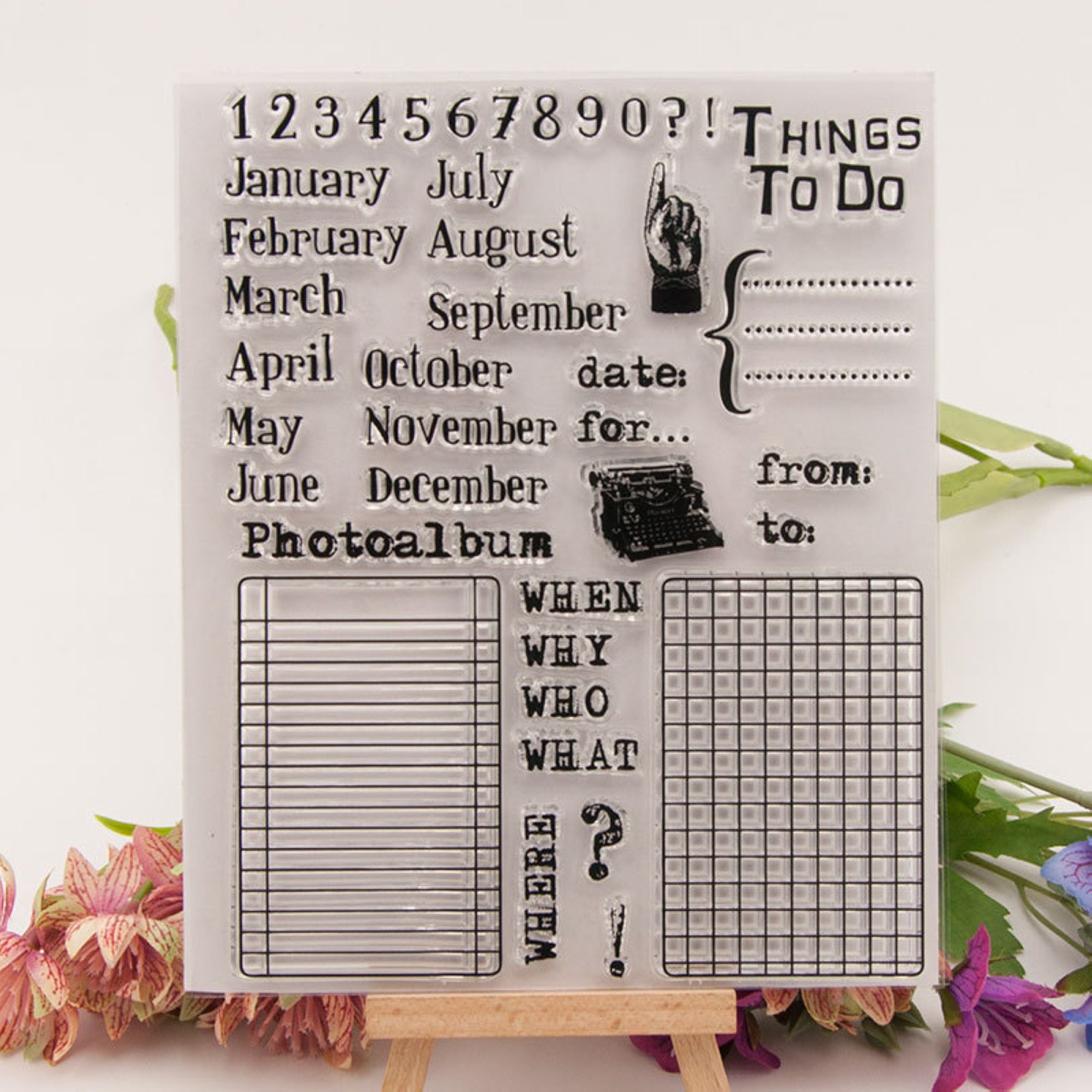 Clear Planner Stamp Week Month Numbers Diary Notebook Journal - Etsy