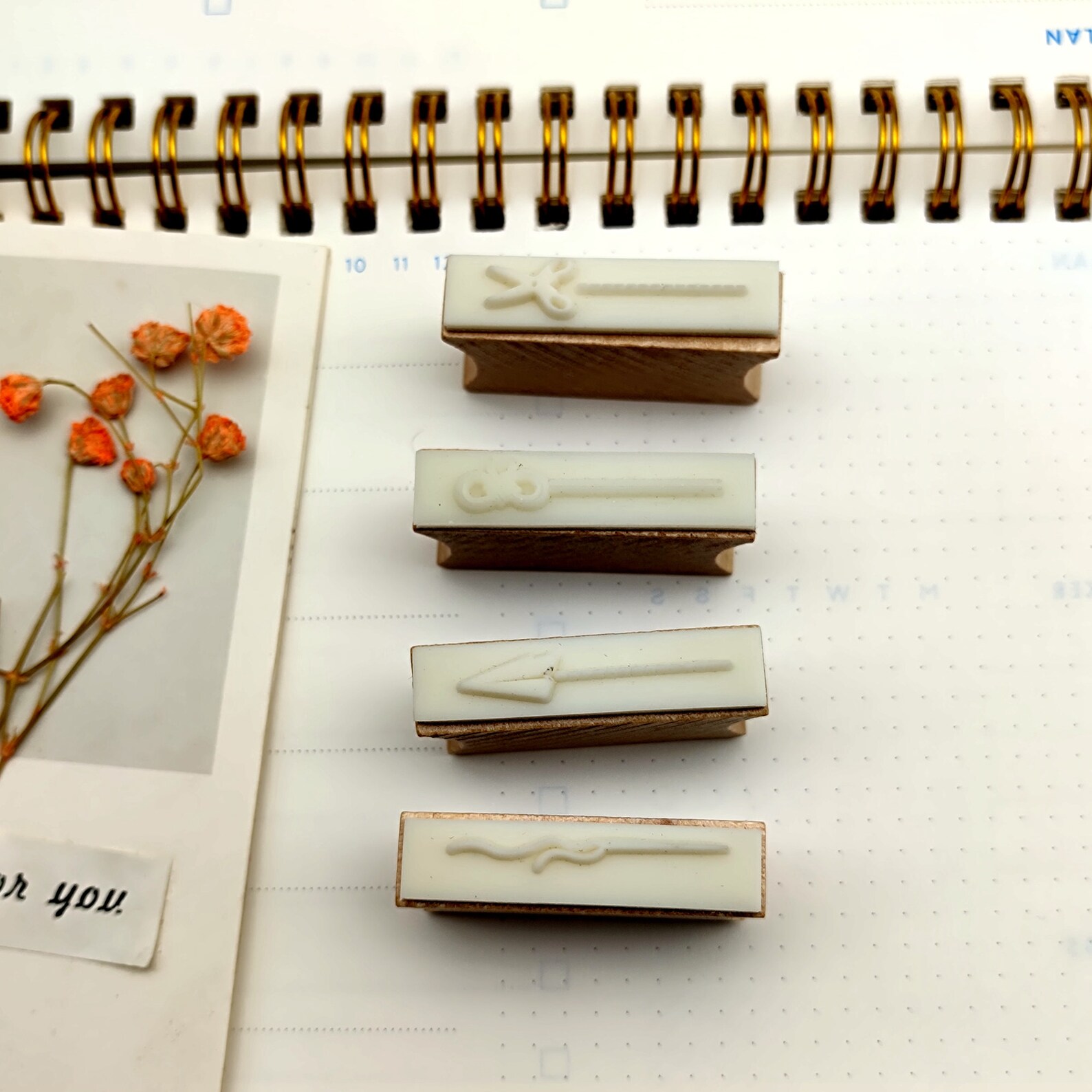 Lovely Line Break Stamps Split Line Wood Rubbe Stamps Set of | Etsy